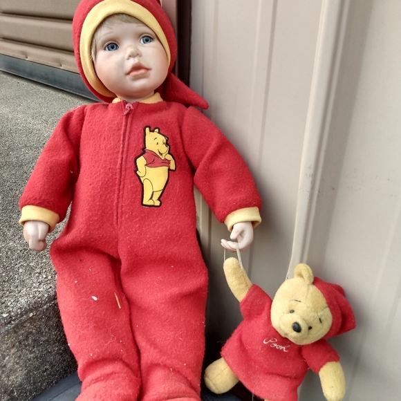 Other | Red Winnie The Pooh Baby Doll Outfit | Poshmark